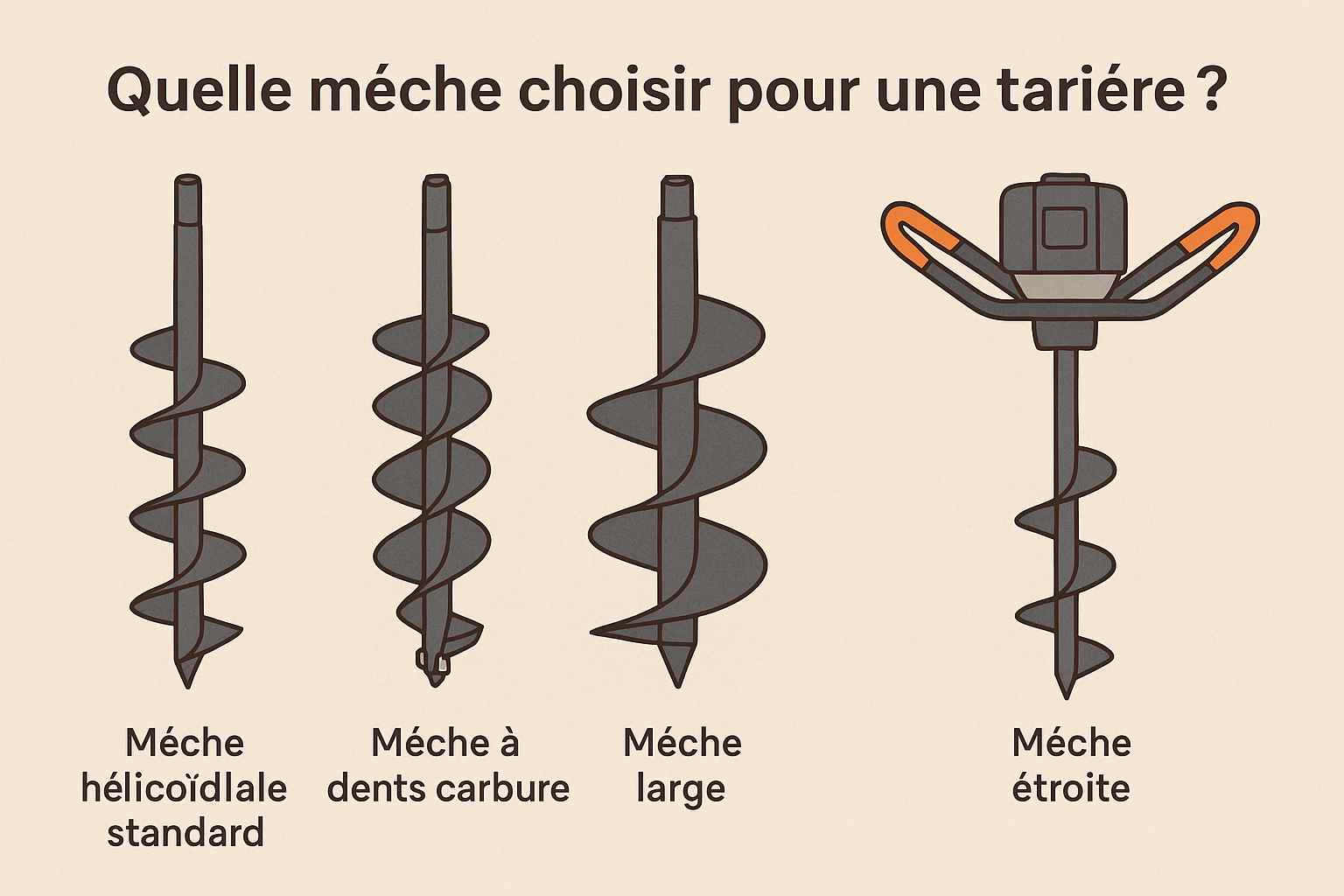 Quelle mèche choisir pour une tarière ? - Main Verte Marion